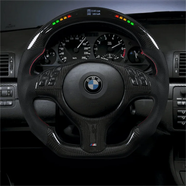 TTD Craft BMW M3 E46 / M5 E39 Carbon Fiber Steering Wheel With LED Display