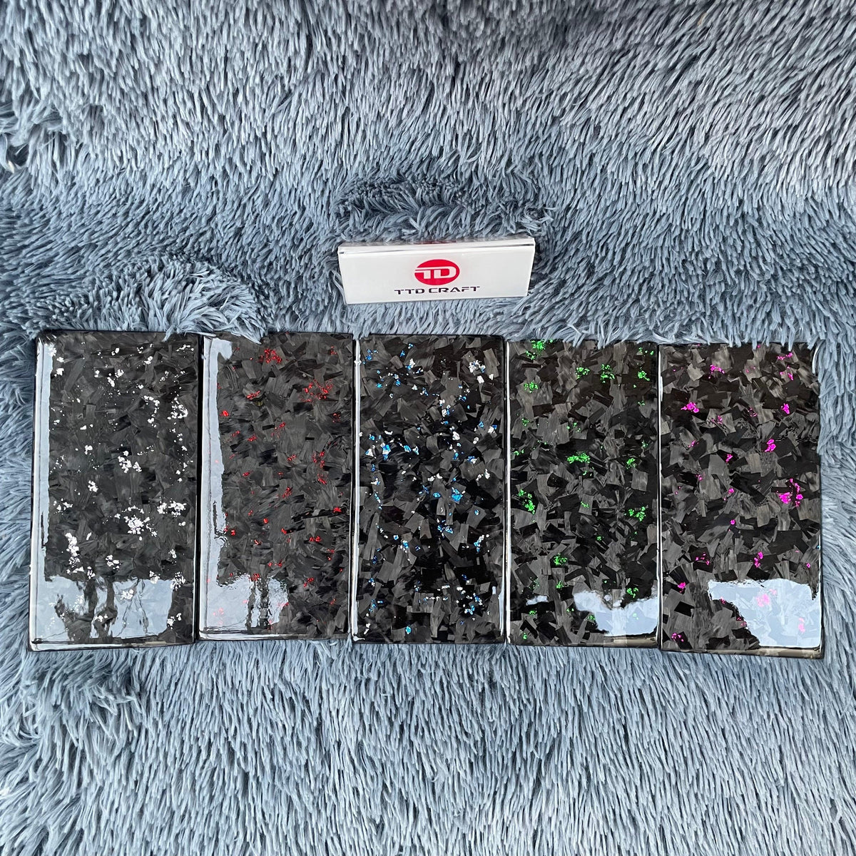 Forged carbon fiber with color flakes – TTD Craft